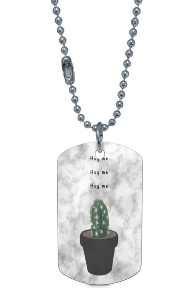 Astak Kaktüs Gümüş Renk Kolye DFT2456