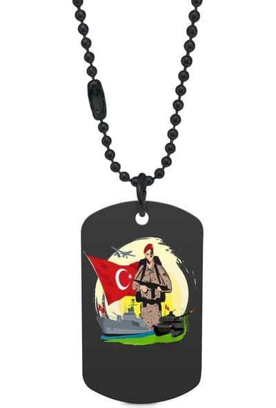 Astak Türk Askeri Siyah Renk Kolye DFT5716 Astak Türk Askeri Siyah Renk Kolye DFT5716