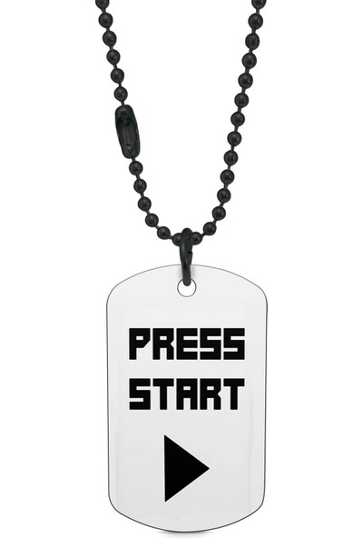 Astak Press Start Siyah Renk Kolye DFT3645