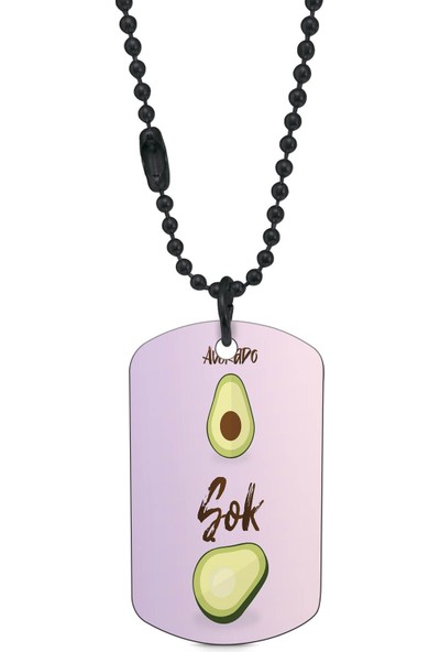 Astak Avokado Siyah Renk Kolye DFT2455