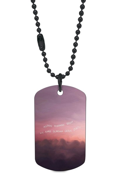 Astak Yalnızlık Siyah Renk Kolye DFT3012
