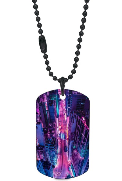 Astak Cyberpunk Siyah Renk Kolye DFT3637