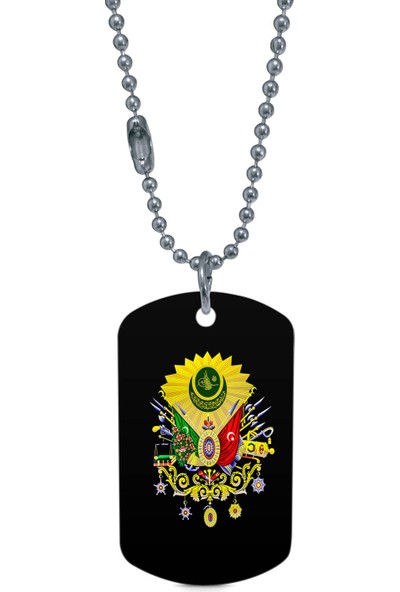 Astak Osmanlı Arması Gümüş Renk Kolye DFT5673