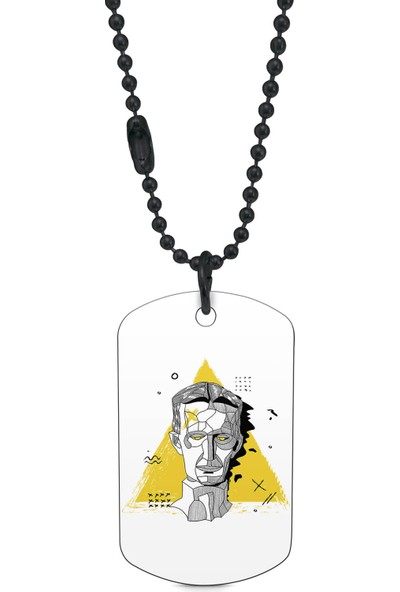 Astak Nikola Tesla Siyah Renk Kolye DFT908