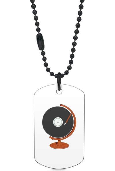 Astak Plak Siyah Renk Kolye DFT237