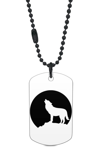 Astak Ulayan Kurt Siyah Renk Kolye DFT817