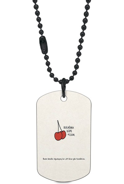 Astak Küpe Olsun Siyah Renk Kolye DFT5072
