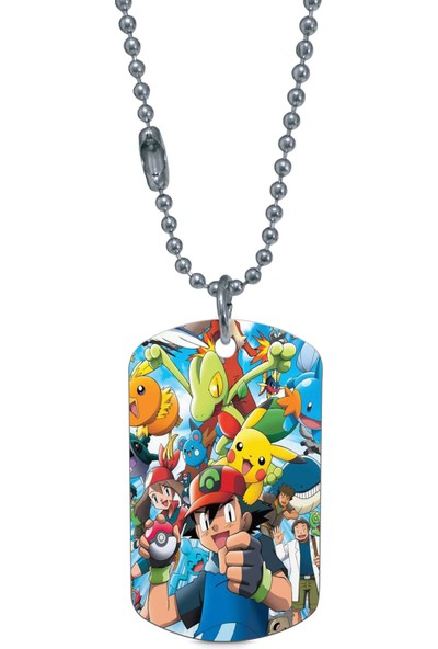 Astak Pokemon Gümüş Renk Kolye DFT4139