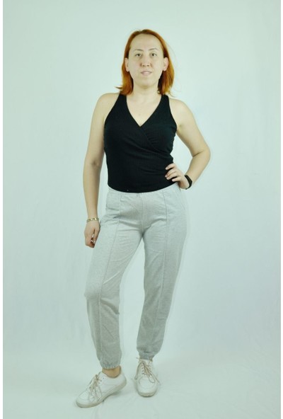 Önü Çımalı Eşofman Altı 2xl - Gri