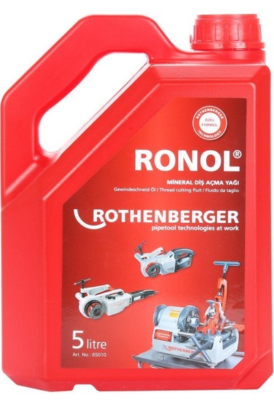 Rothenberger Ronol® 5 Litre Diş Açma Yağı Rothenberger Ronol® 5 Litre Diş Açma Yağı