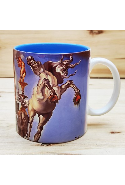 Salvador Dali - Içi Renkli Kupa Mavi 2