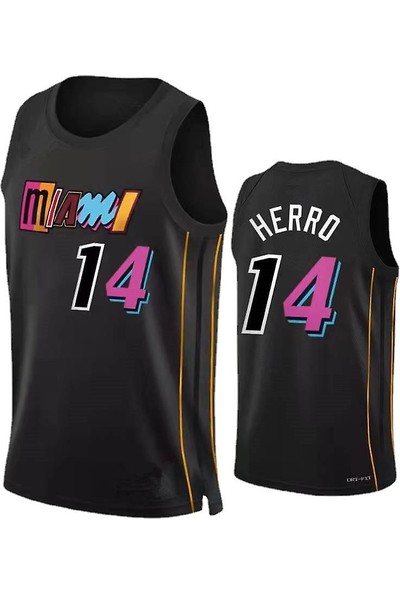 Nova Nba Jersey Miami Heat No. 14 Tyler Herro Gradyan Işlemeli Basketbol Forması (Yurt Dışından)