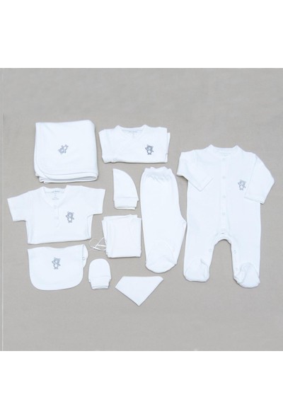 Uni Baby Yenidoğan Pamuklu 10'lu Hastane Çıkışı Zıbın Set Unisex