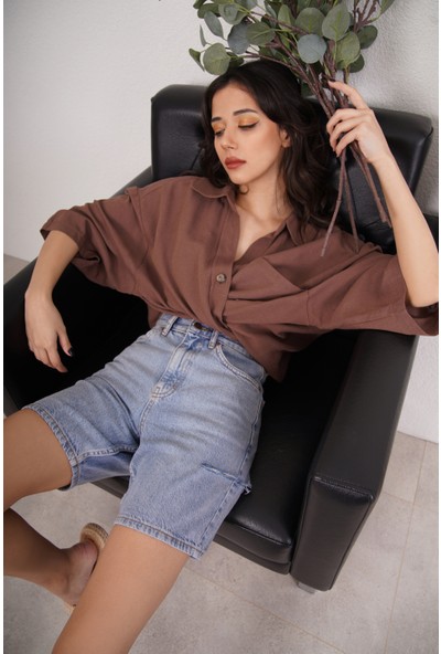 Senin Olsun Buz Mavisi Yırtık Detaylı Kot Şort Senin Olsun Buz Mavisi Yırtık Detaylı Kot Şort