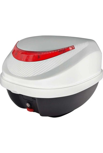 Gaff Motosiklet Çantası 32LT (Topcase) Gaff G32 Beyaz Karbon Desenli Gaff Motosiklet Çantası 32LT (Topcase) Gaff G32 Beyaz Karbon Desenli