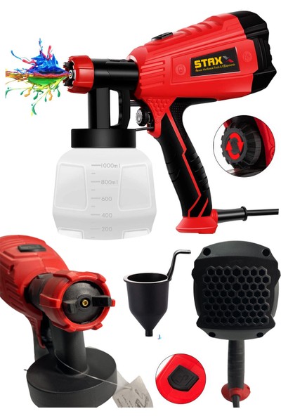 Germany Yüksek Güçlü Boya Ilaç Dezenfektan Püskürtme Makinesi Elektrikli Sprey Boya Tabancası 800 W Germany Yüksek Güçlü Boya Ilaç Dezenfektan Püskürtme Makinesi Elektrikli Sprey Boya Tabancası 800 W