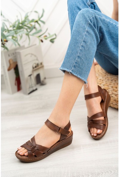 Gimer Avm Ortopedik Orta Taban Çapraz Bant Kadın Sandalet
