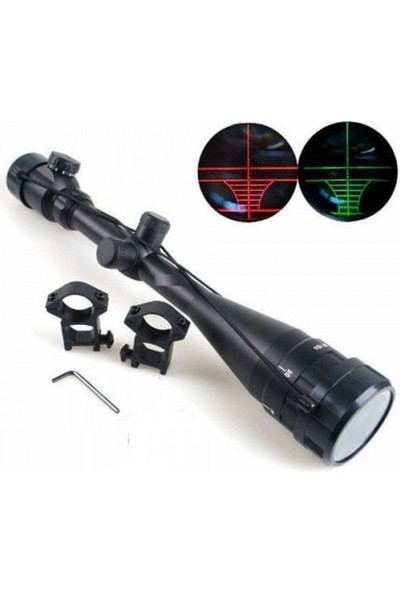 Xnews Yüksek Kaliteli 6-24X40AOEG Çıft Işık,kırmızı,yeşil Kaynaklı Avcılık Dürbün(B)