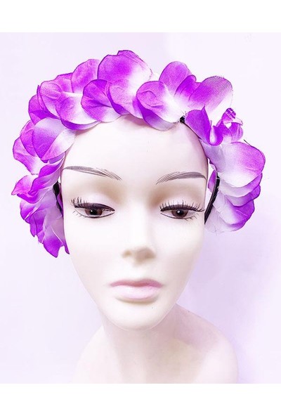 Xnews Luau Aloha Hawaii Partisi Mor Renk Yapraklı Taç 10X15 cm