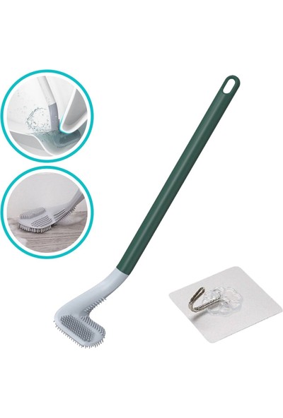 Golf Tasarımlı Silikon Wc Klozet Mutfak Temizlik Fırçası Kanca Hediyeli- Golf Tasarımlı Silikon Wc Klozet Mutfak Temizlik Fırçası Kanca Hediyeli-