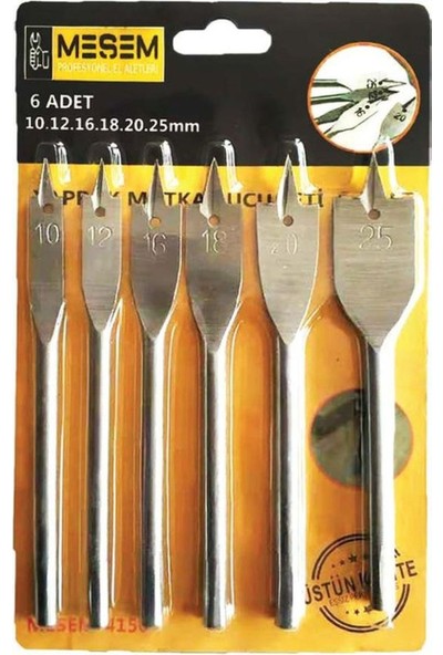 Yaprak Matkap Ucu (Altılı Set) Yaprak Matkap Ucu (Altılı Set)