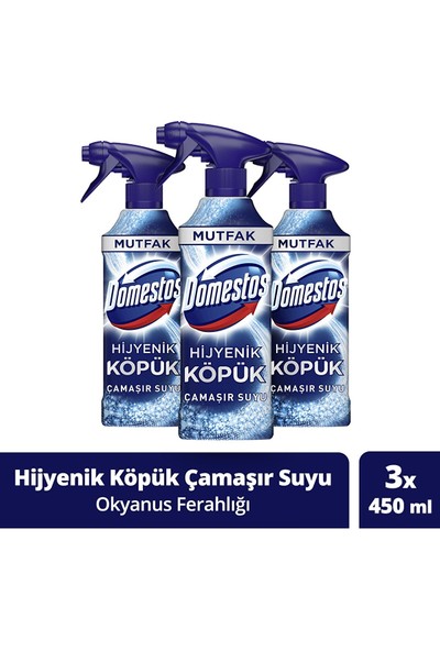 Domestos Hijyenik Köpük Okyanus Ferahlığı 450 ml 3'lü Domestos Hijyenik Köpük Okyanus Ferahlığı 450 ml 3'lü