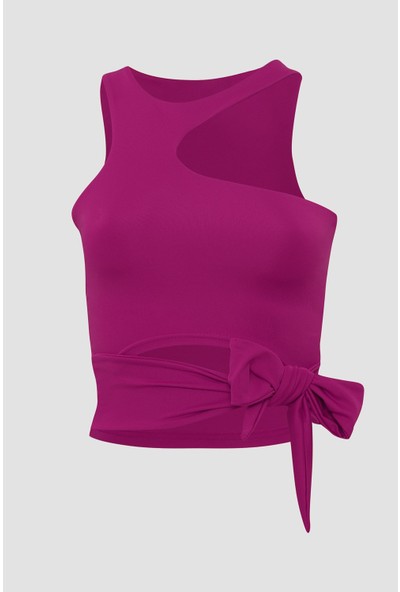 Tactel Bağlamalı Crop Bluz Tactel Bağlamalı Crop Bluz