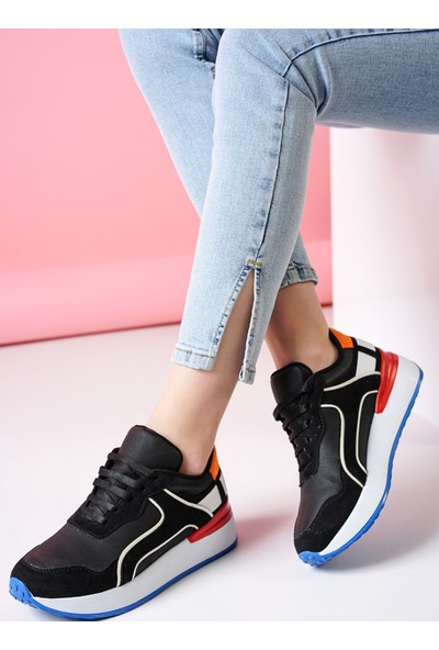 Spor Ayakkabı - Siyah Turuncu - Ayakkabı Havuzu
