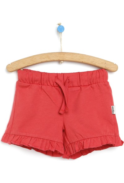 Antebies Çiçek Desen Organik Fırfırlı Şort