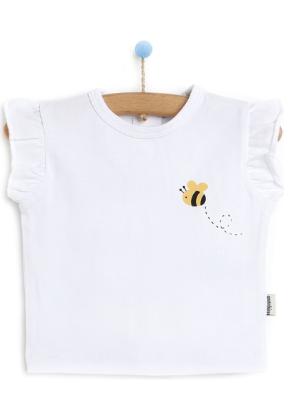 Antebies Sevimli Arı Organik Fırfırlı Tshirt