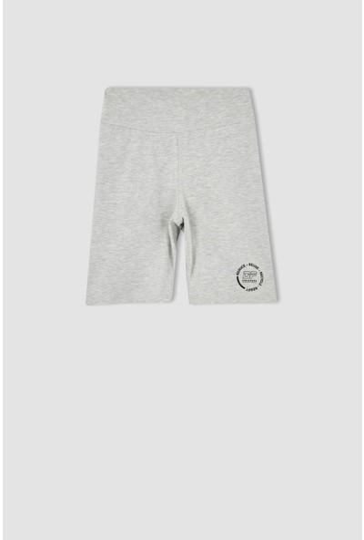 Defacto Fit Ekstra Slim Fit Sürdürülebilir Baskılı Biker TAYT X6103AZ22SM