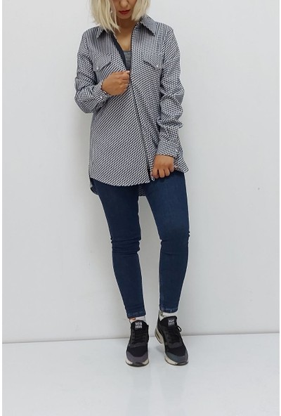 Luwi Shopping Çift Cepli Fermuarlı Gömlek Lacivert