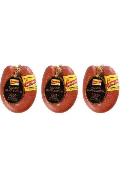 Apikoğlu 100 Yıllık Formül Antrikot Sucuk 3 x 400 gr Apikoğlu 100 Yıllık Formül Antrikot Sucuk 3 x 400 gr