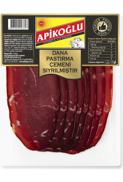 Apikoğlu Pastırma Çemeni Sıyrılmış 70 gr Apikoğlu Pastırma Çemeni Sıyrılmış 70 gr