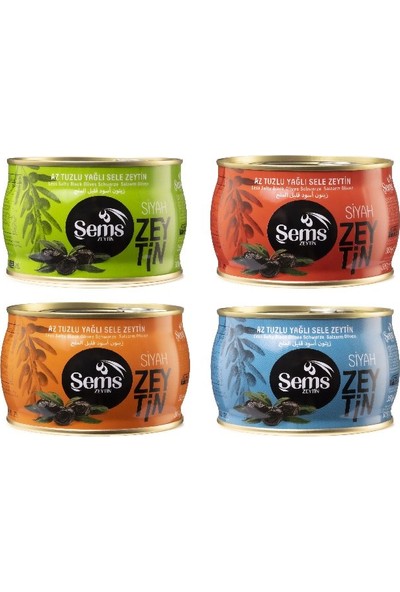 Şems Zeytin Lezzet Deneme Paketi 4 Çeşit Kalibre Siyah Zeytin 1,2 kg Şems Zeytin Lezzet Deneme Paketi 4 Çeşit Kalibre Siyah Zeytin 1,2 kg