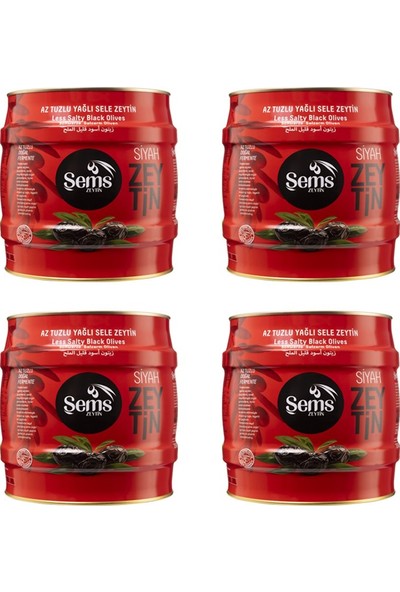 Şems Siyah Zeytin 291-320 Kalibre 2000 gr 4'lü Şems Siyah Zeytin 291-320 Kalibre 2000 gr 4'lü