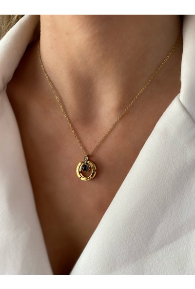 Asya Jewellery 100 Dilde Seni Seviyorum Kolyesi Çelik Kararmaz Asya Jewellery 100 Dilde Seni Seviyorum Kolyesi Çelik Kararmaz