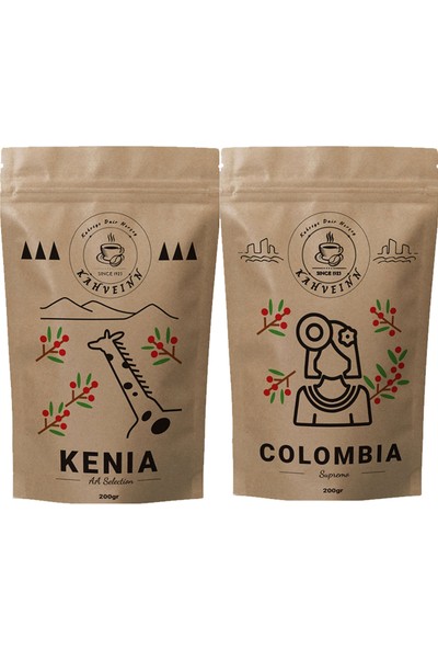 Kenya ve Colombia 200 gr Filtre Kahve %100 Arabica Kenya ve Colombia 200 gr Filtre Kahve %100 Arabica