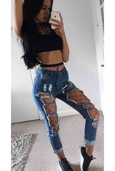 Aria's Closet Siyah Fileli Çorap