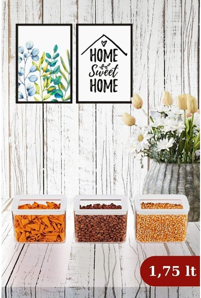 Sadık Ticaret 3'lü 1.75 Lt Dikdörtgen Saklama Kabı Vakumlu Şeffaf Kapak Sadık Ticaret 3'lü 1.75 Lt Dikdörtgen Saklama Kabı Vakumlu Şeffaf Kapak