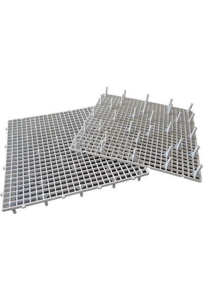 Kanatlı Shop Kümes Yer Izgarası Gri 50x50 1m² Kanatlı Shop Kümes Yer Izgarası Gri 50x50 1m²