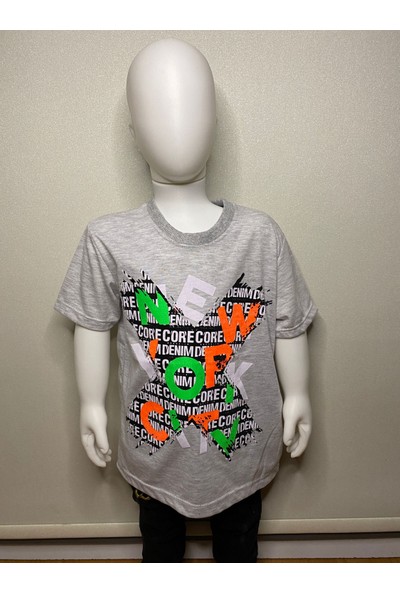 T-Shirt Sıfır Yaka Kısa Kollu Baskılı