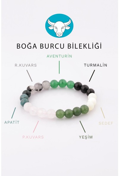 Alibaba Doğaltaş Boğa Burcu Taşlarından Oluşan Doğal Taş Bileklik 8 mm Küre Kesim - Burç Bilekliği Alibaba Doğaltaş Boğa Burcu Taşlarından Oluşan Doğal Taş Bileklik 8 mm Küre Kesim - Burç Bilekliği