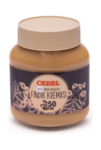Cebel Fındık Parçacıklı Sütlü Fındık Kreması 350 gr Kav. % 50 Cebel Fındık Parçacıklı Sütlü Fındık Kreması 350 gr Kav. % 50