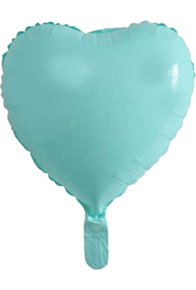 18 Inç Makaron Su Yeşili Kalp Folyo Balon 40 cm 18 Inç Makaron Su Yeşili Kalp Folyo Balon 40 cm