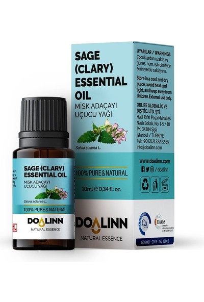 Doalinn Misk Adaçayı Uçucu Yağı 10 ml (Com.grd.) Doalinn Misk Adaçayı Uçucu Yağı 10 ml (Com.grd.)