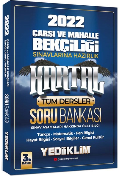 Yediiklim Yayınları 2022 Çarşı ve Mahalle Bekçiliği Sınavlarına Hazırlık Kartal Soru Bankası Yediiklim Yayınları 2022 Çarşı ve Mahalle Bekçiliği Sınavlarına Hazırlık Kartal Soru Bankası