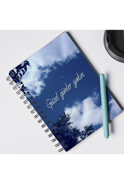 Takivis Motivasyon Ahşap Kapaklı Mdf Defter