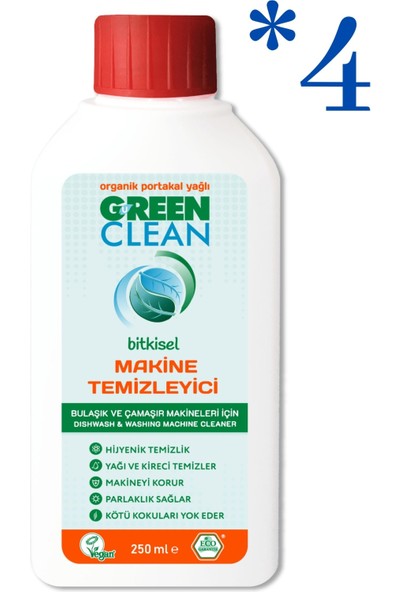 U Green Clean Green Clean Makine Temizleyici 250 ml Set*4 U Green Clean Green Clean Makine Temizleyici 250 ml Set*4