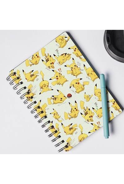 Takivis Pikachu Pikaçu Pokemon Ahşap Kapaklı Mdf Defter